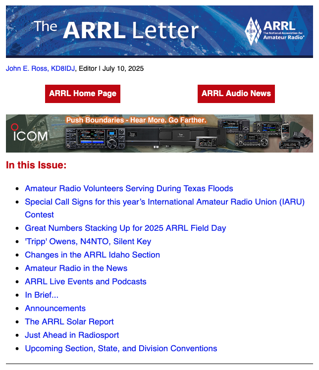 ARRL News – Coos County Radio Club